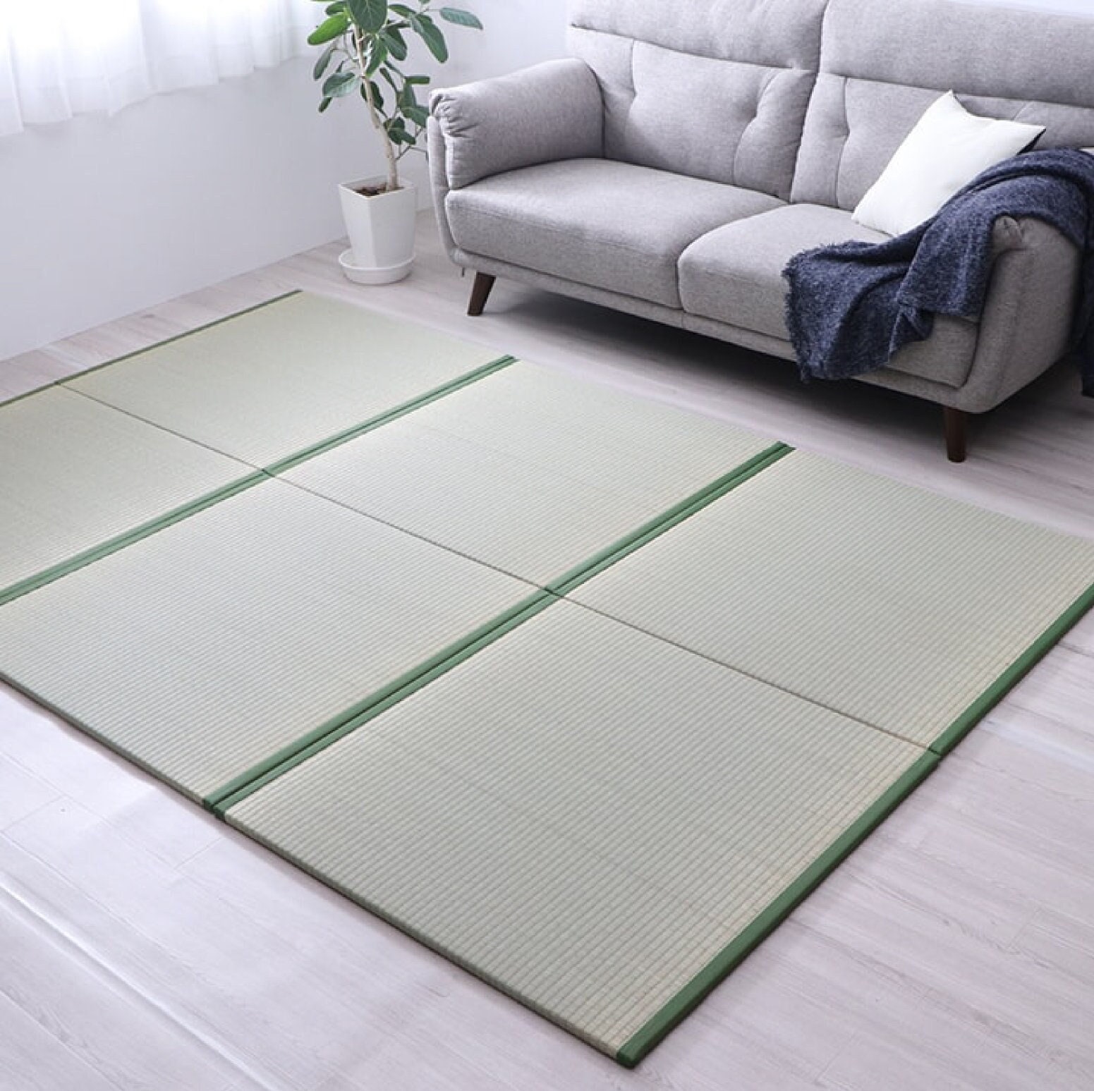 Unit Tatami Mat Japanese Rush Grass, Fluffy Area Rug Goza Igusa ...