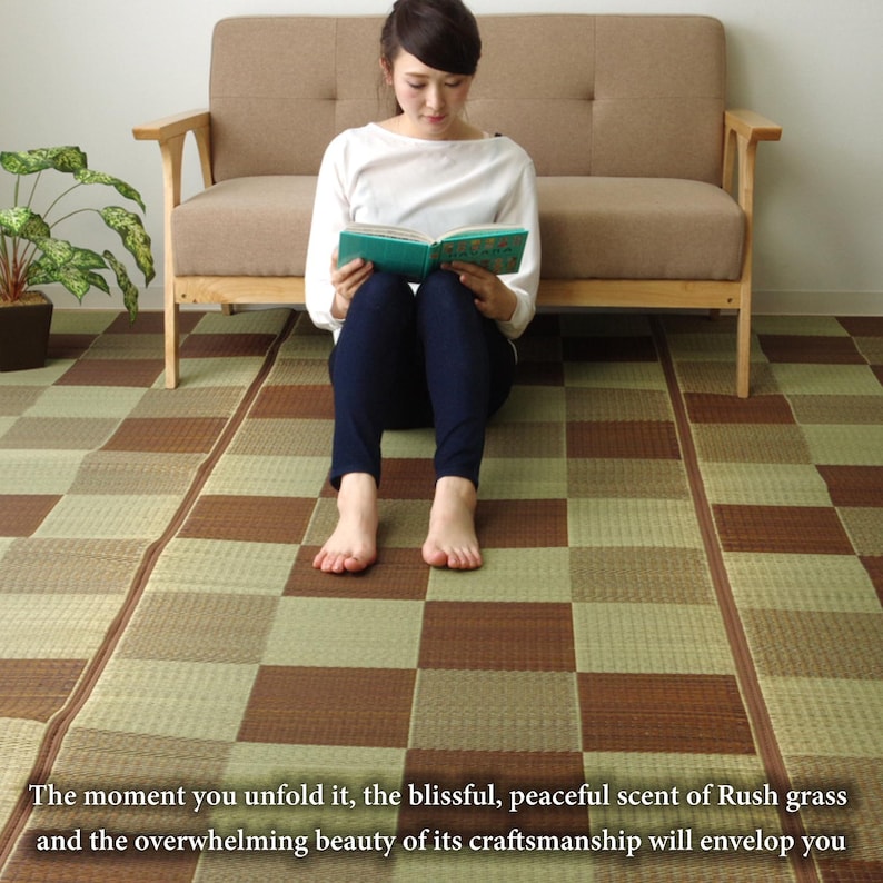 Tatami Mat Japanese Rush Grass, Area Rug Goza Igusa, Brown Traditional ...