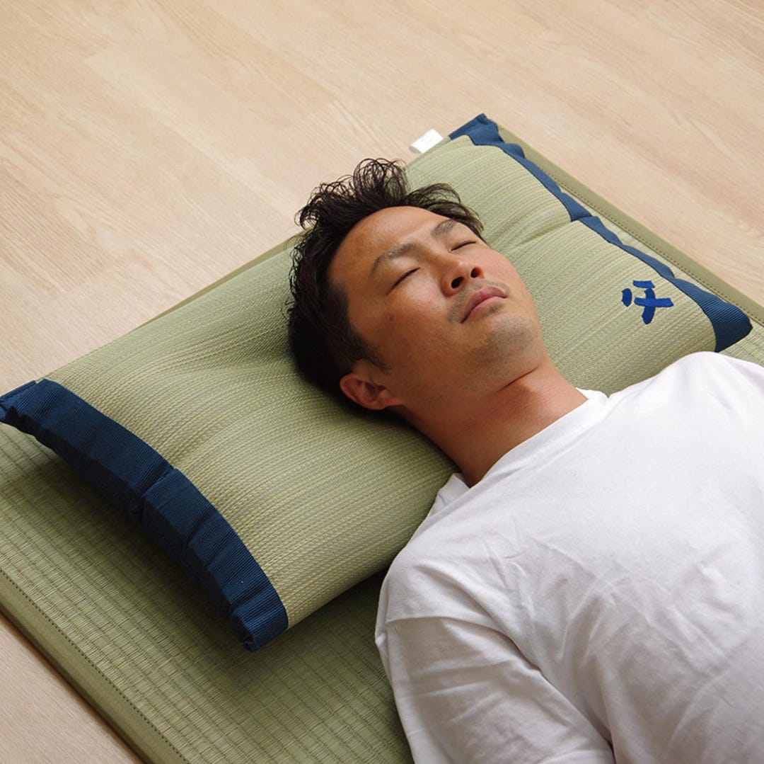 Tatami Pillow Japanese Rush Grass, Igusa, 63x43cm Blue Green ...
