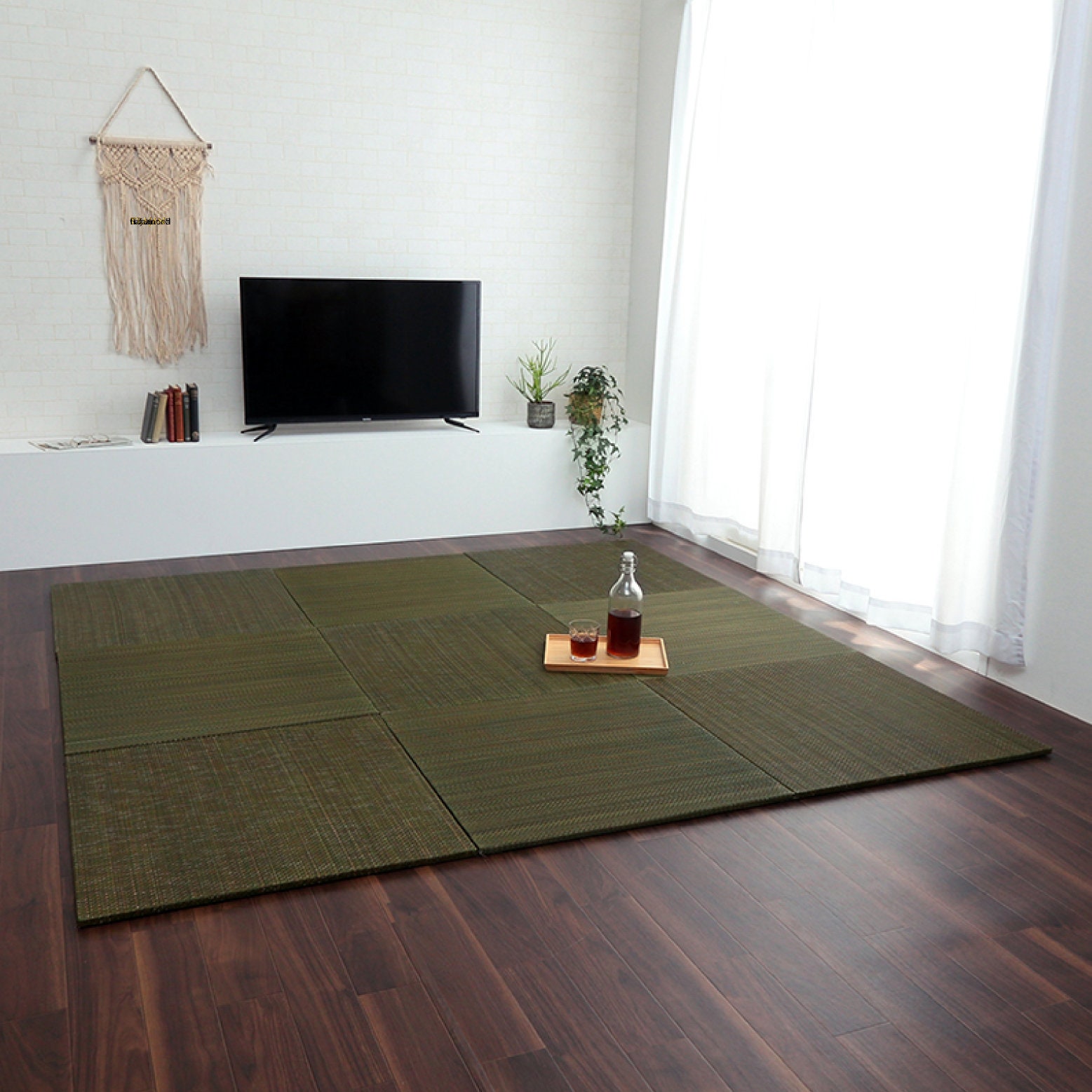 Unit Tatami Mat Japanese Rush Grass, Fluffy Area Rug Goza Igusa ...