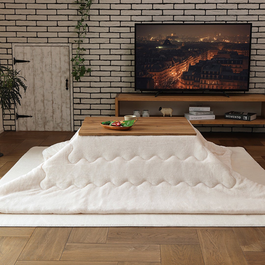 Kotatsu Futon Comforter Flannel Fluffy Washable Simple Blanket Table ...