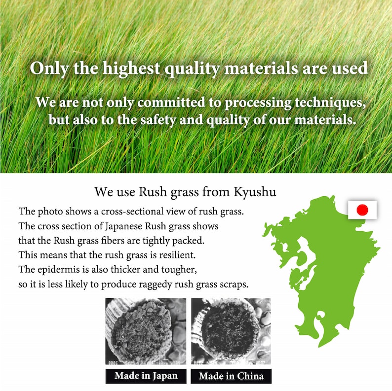 Unit Tatami Mat Japanese Rush Grass, Fluffy Area Rug Goza Igusa ...