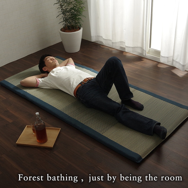 Tatami Nap Mat, 100% Japanese Rush Grass, 90200cm Fluffy Foldable ...