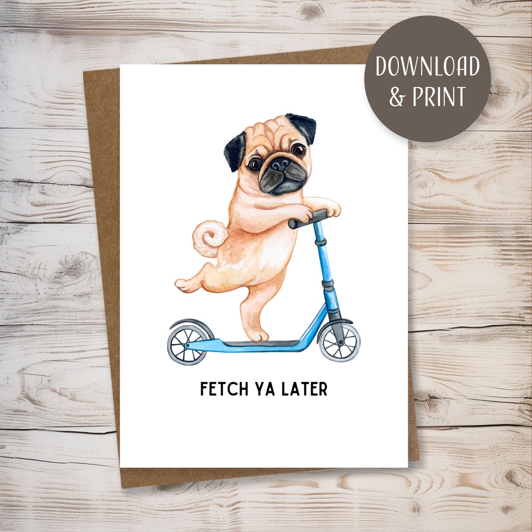 Funny Greeting Card W/ Envelope, Printable Template, Instant Download ...