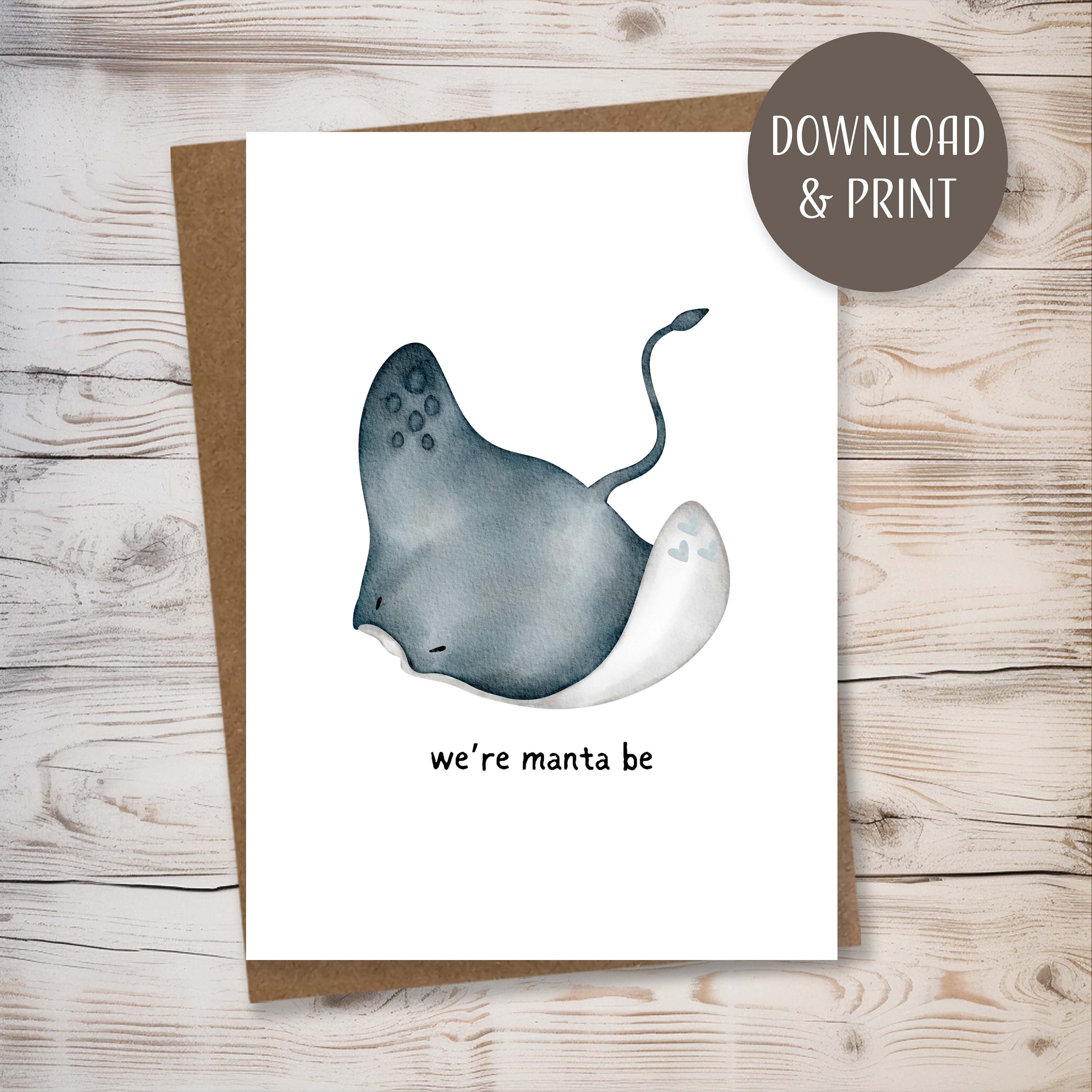 Funny Greeting Card W/ Envelope, Printable Template, Instant Download ...