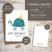 Funny Birthday Greeting Card W/ Envelope, Printable Template, Instant ...