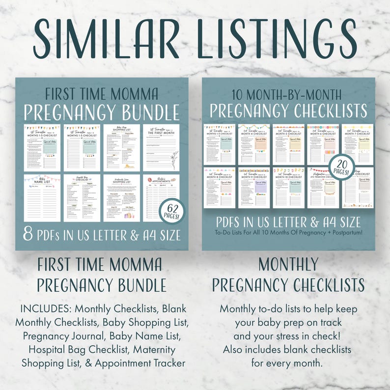 Pregnancy Journal | Printable Digital Download | 10 Months | the Birth ...