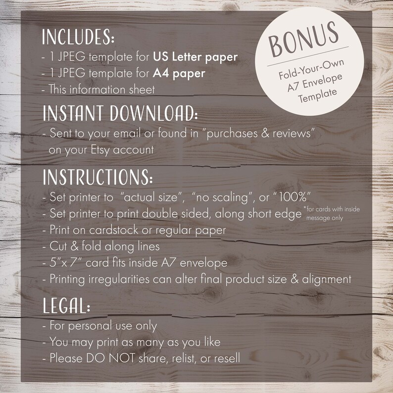 Funny Greeting Card W/ Envelope, Printable Template, Instant Download ...