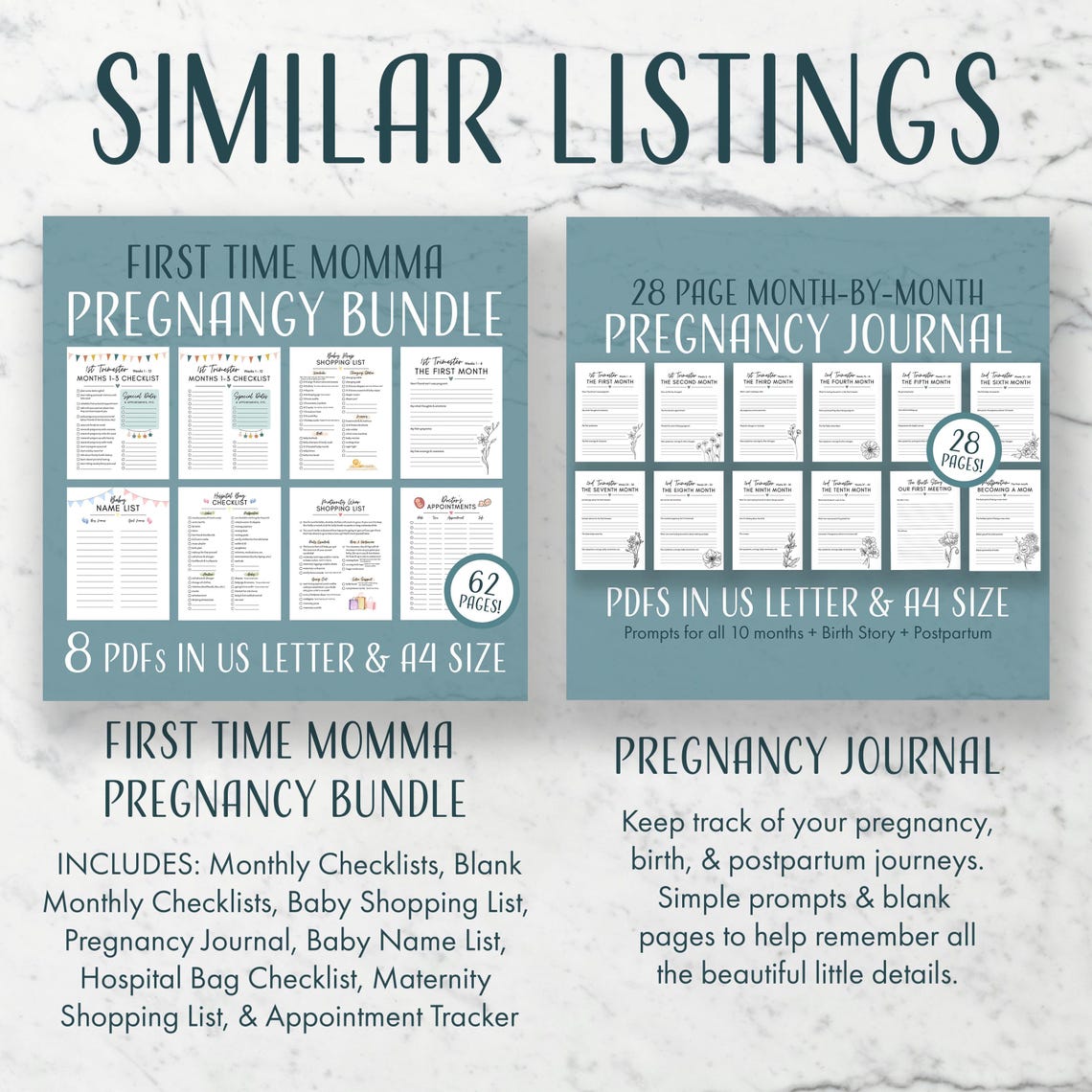 Monthly Pregnancy Checklist | Printable to Do List | Digital Download ...