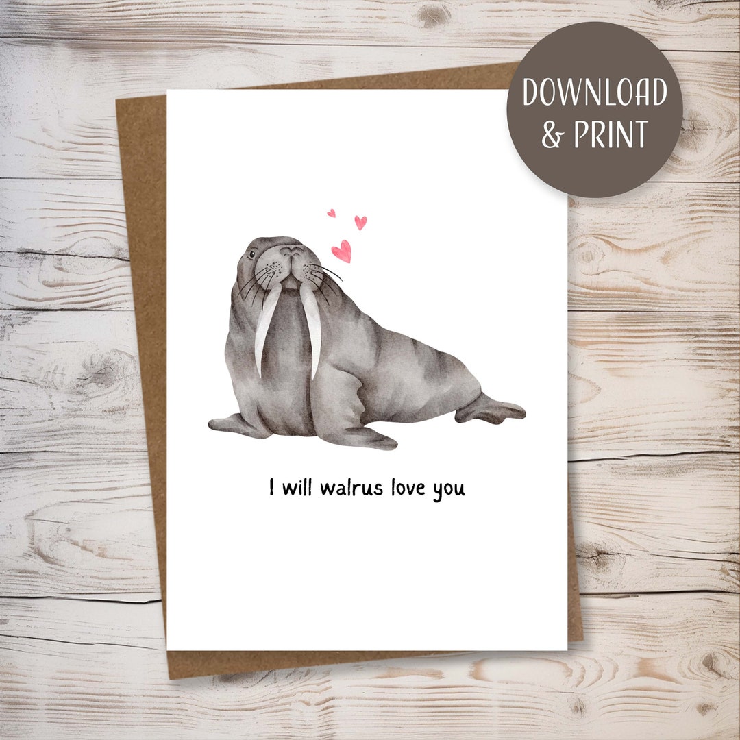 Funny Greeting Card W/ Envelope, Printable Template, Instant Download ...