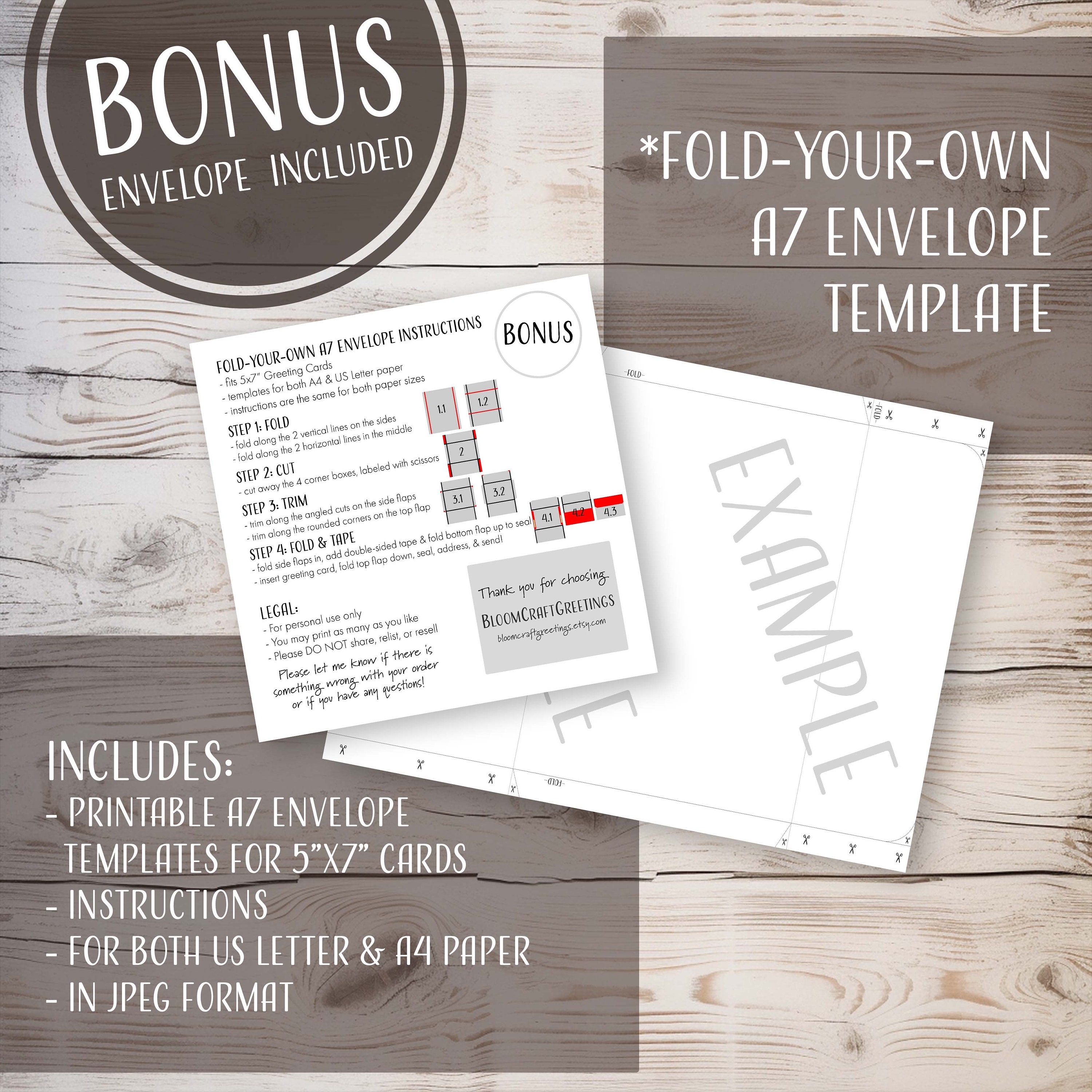 Funny Greeting Card W/ Envelope, Printable Template, Instant Download ...