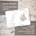 Baby Greeting Card W/ Envelope, Printable Template, Instant Download ...