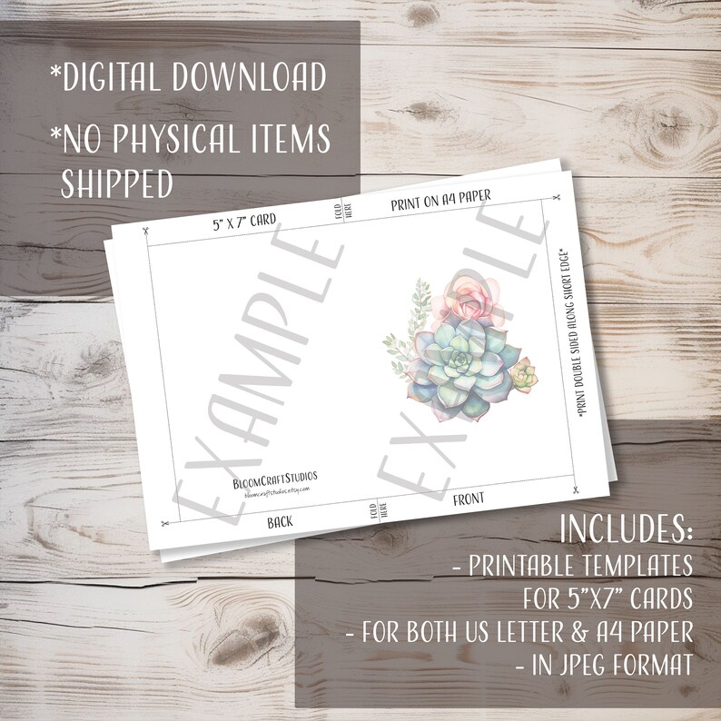 Baby Greeting Card W/ Envelope, Printable Template, Instant Download ...