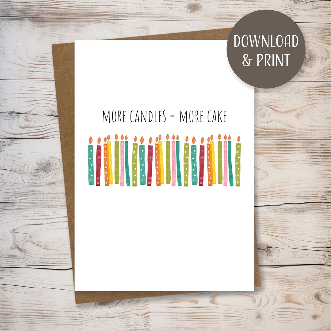 Funny Birthday Greeting Card, Printable Template, Instant Download ...