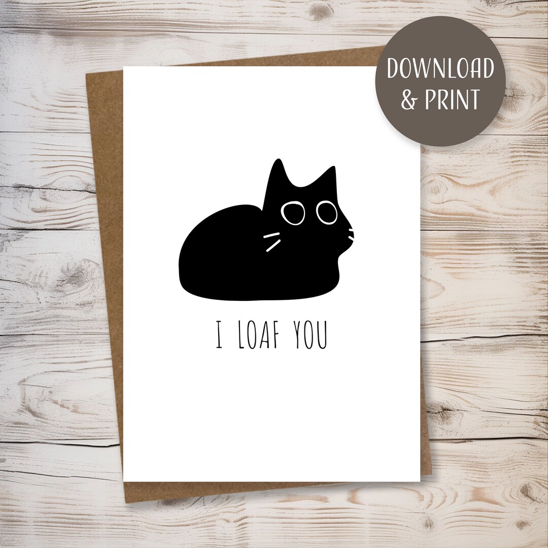 Funny Greeting Card W/ Envelope, Printable Template, Instant Download ...