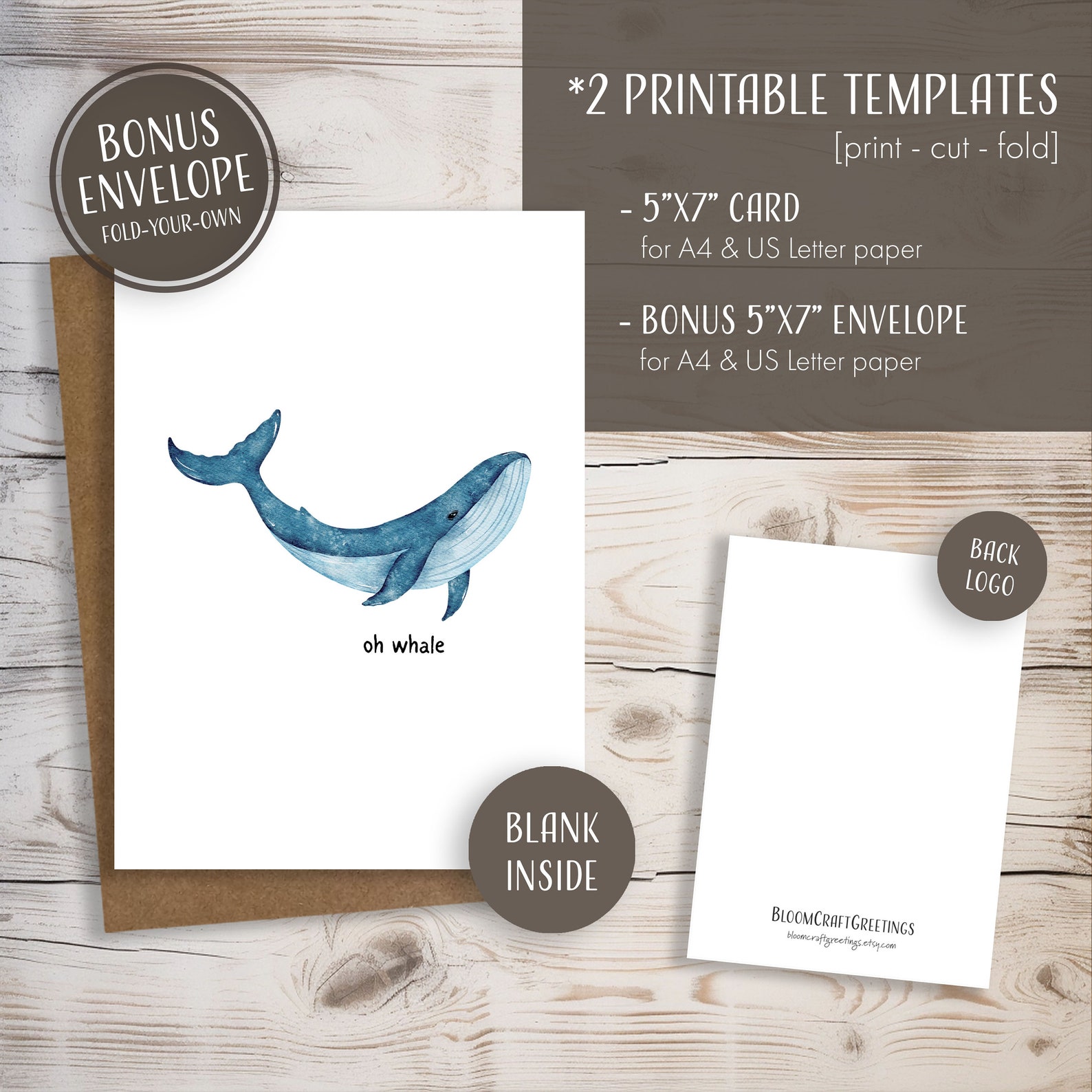 Funny Greeting Card W/ Envelope, Printable Template, Instant Download ...