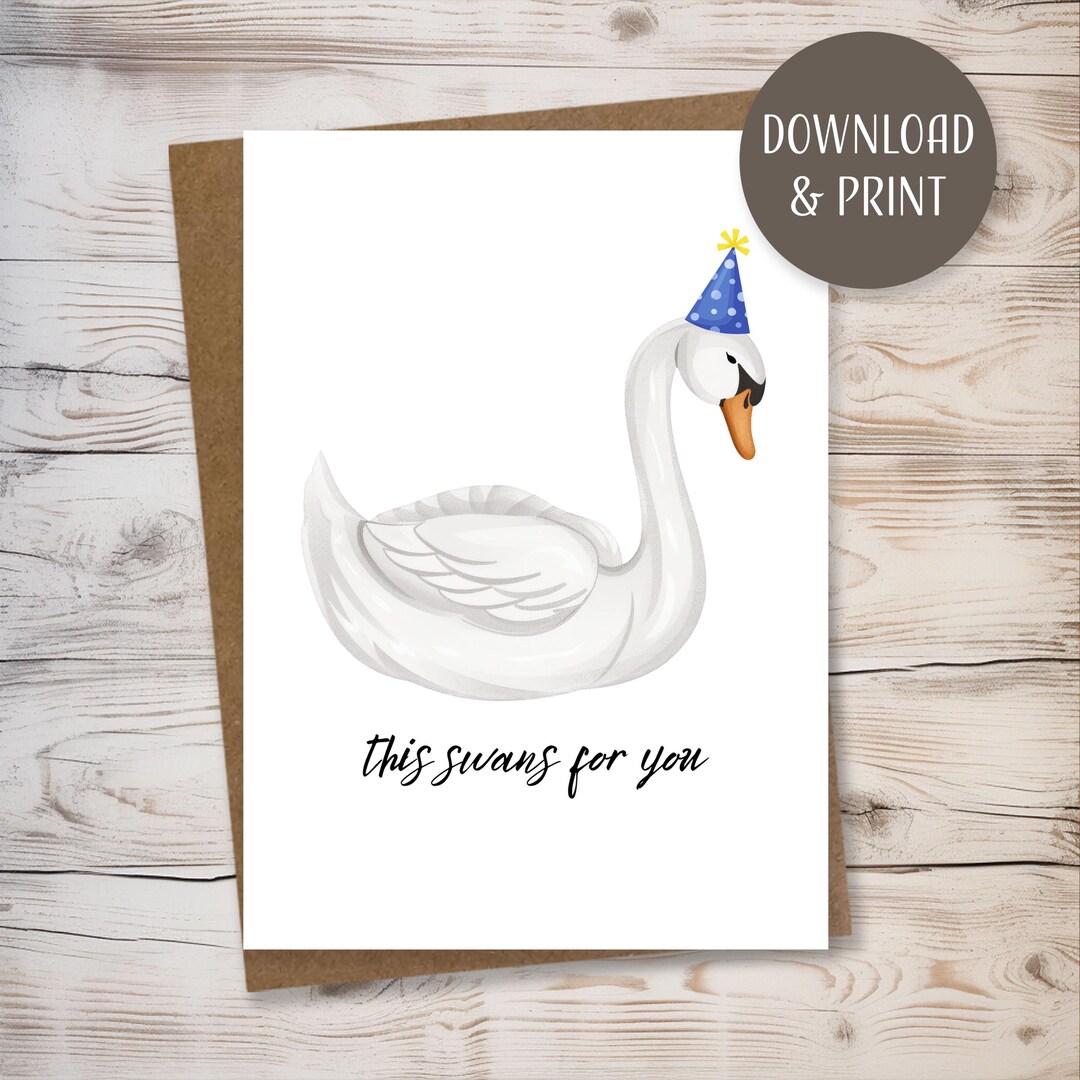 Funny Greeting Card W/ Envelope, Printable Template, Instant Download ...