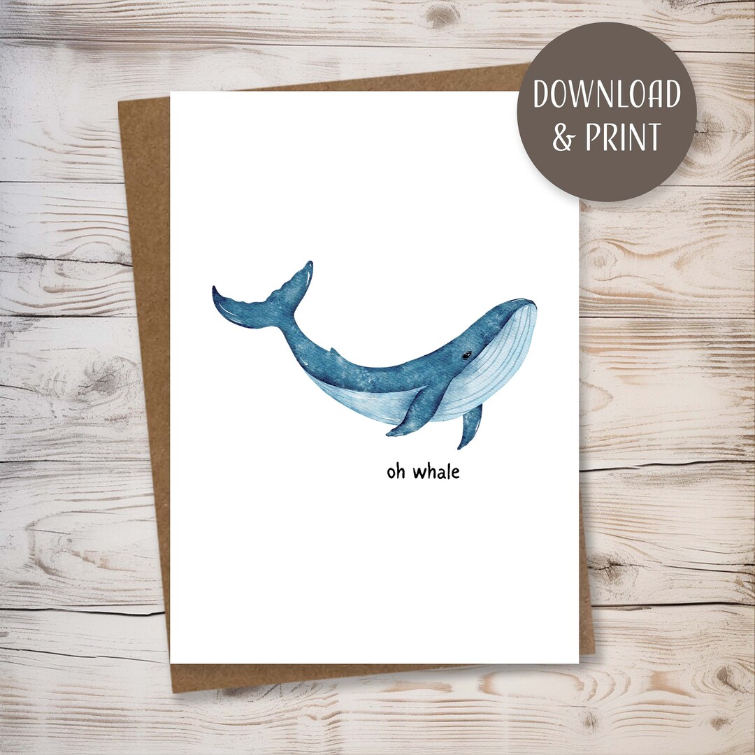 Funny Greeting Card W/ Envelope, Printable Template, Instant Download ...