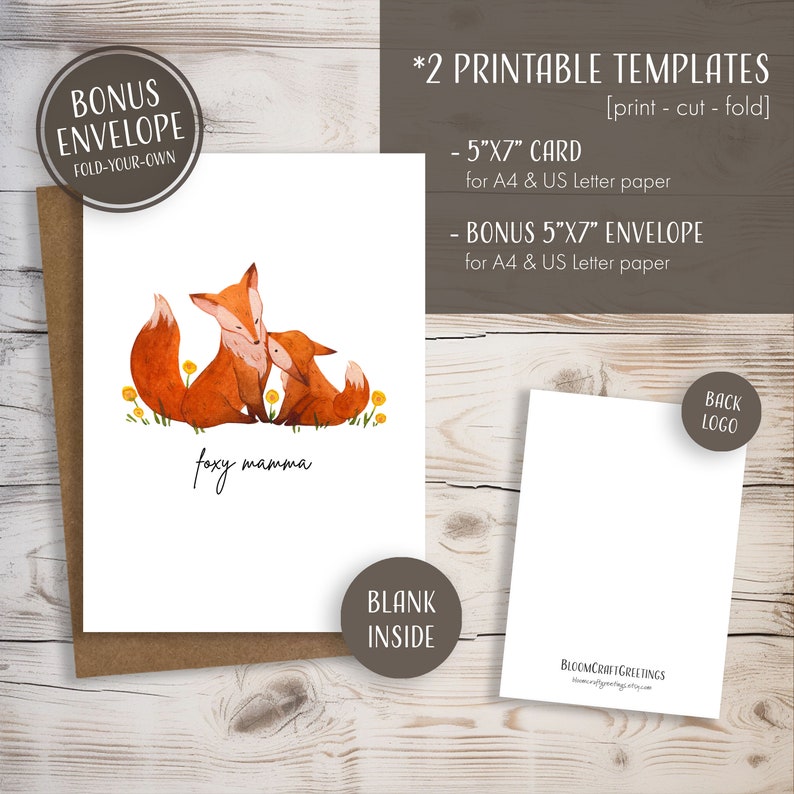 Funny Greeting Card W/ Envelope, Printable Template, Instant Download ...