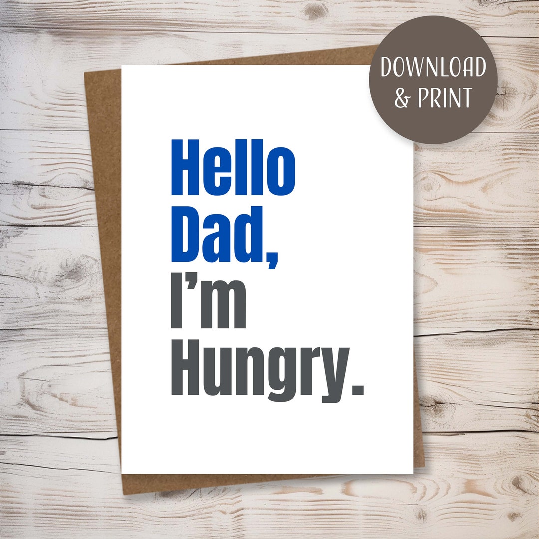 Dad Greeting Card W/ Envelope, Printable Template, Instant Download ...
