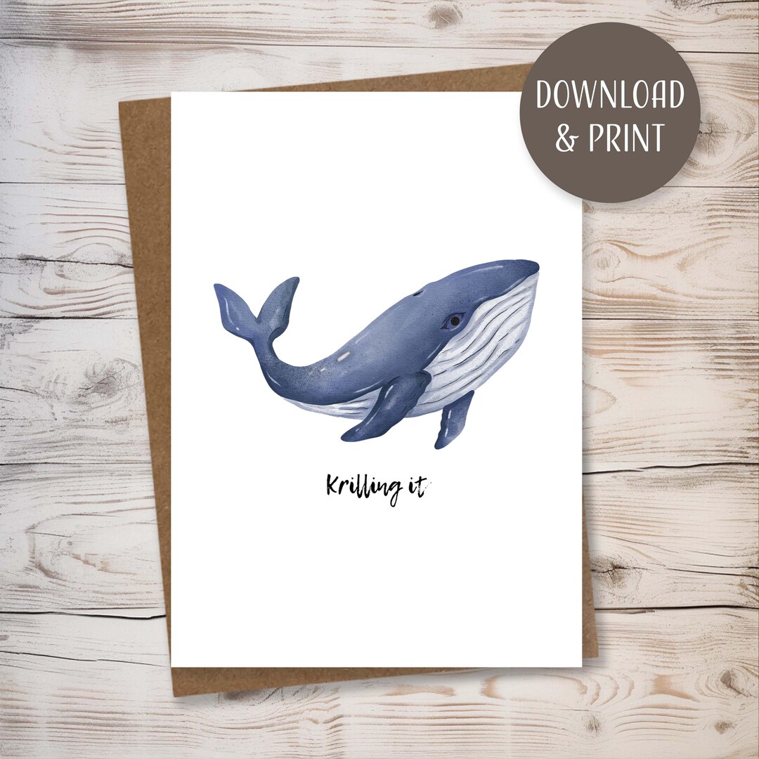 Funny Greeting Card W/ Envelope, Printable Template, Instant Download ...