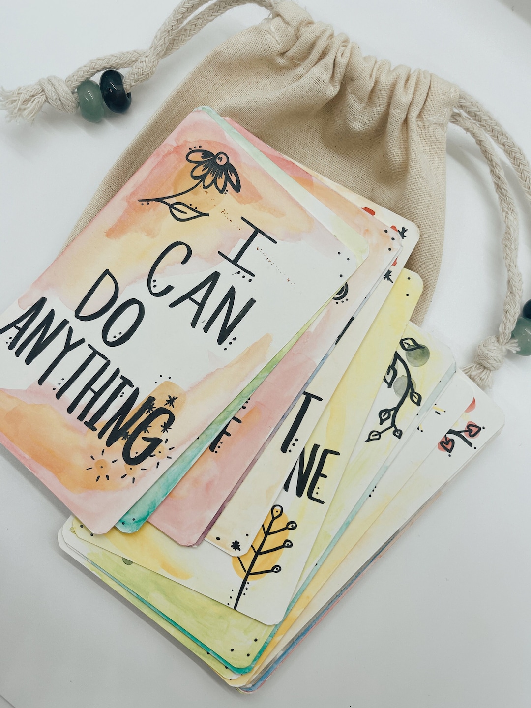 Hand Painted Affirmation Cards - Etsy