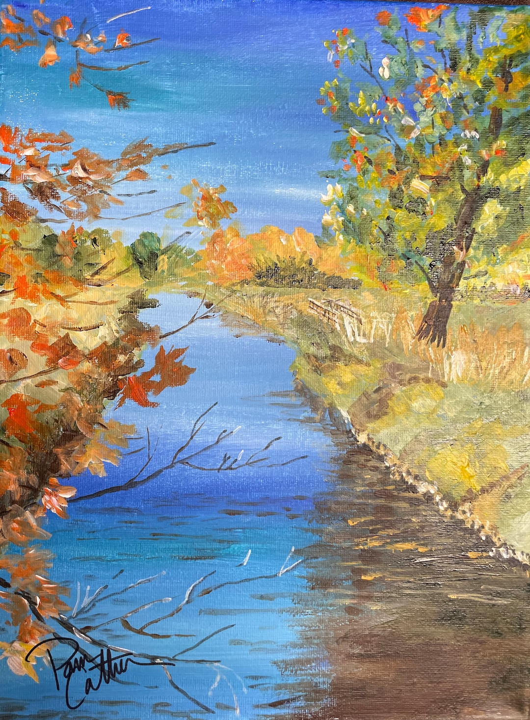 Forest Nature Scene, Painting for Mom, Mothers Day Artwork, Illinois ...