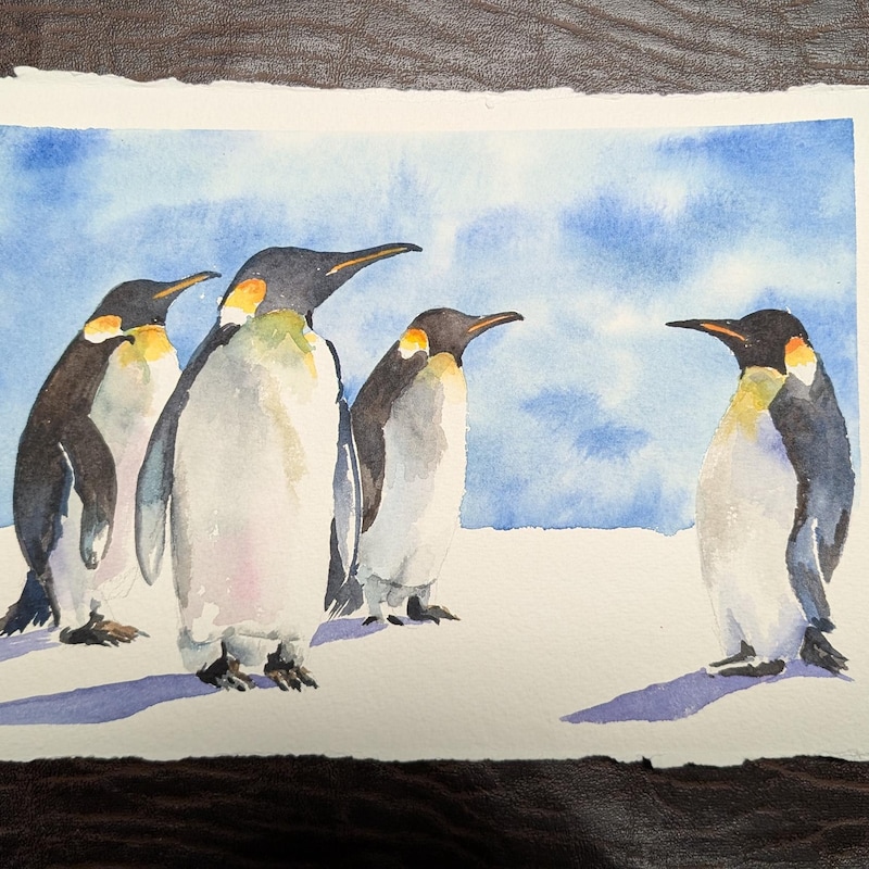 Penguin Painting - Etsy