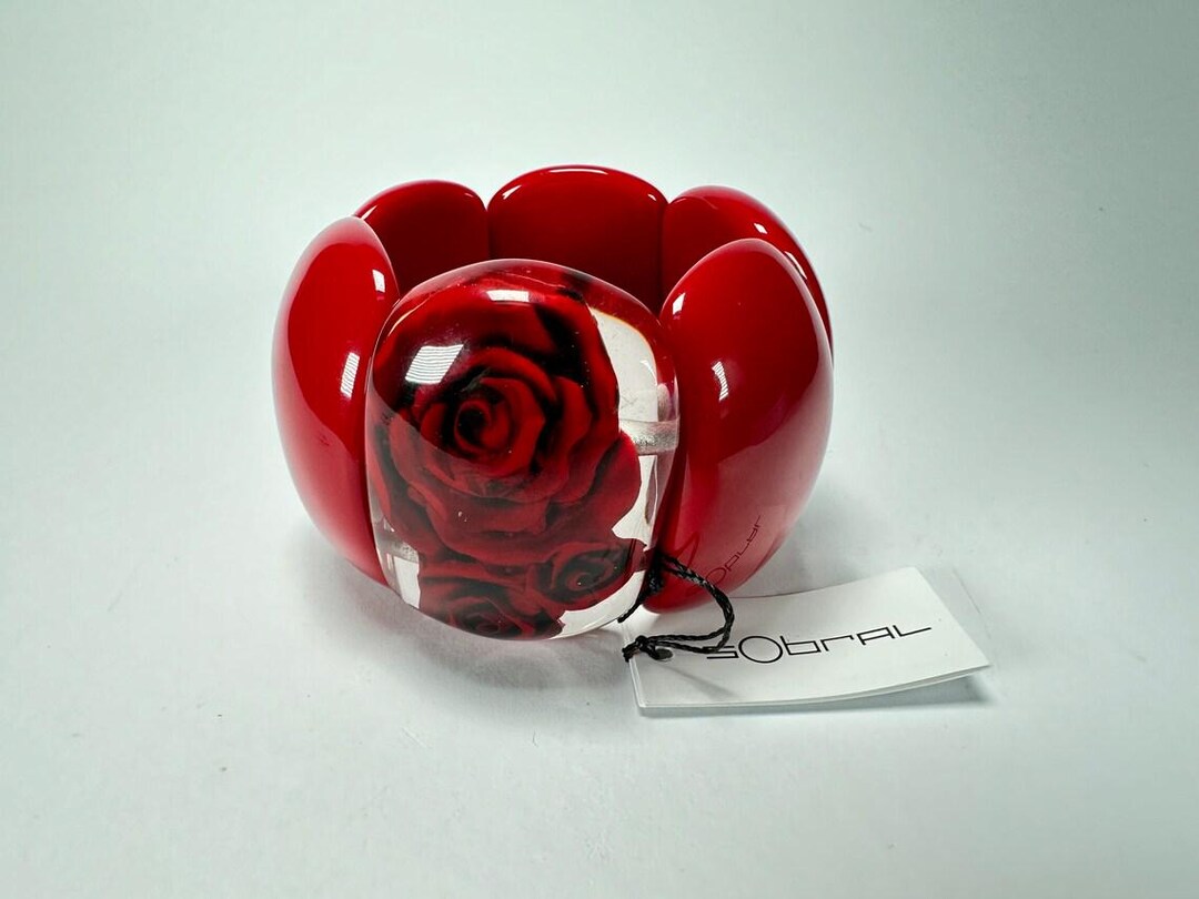 Official Sobral - Roses "serena" Elasticated Resin Bracelet ( 003849 ...