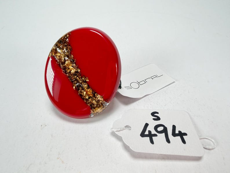 Sobral Metalique "munique" Orlando Red Resin Ring ( 005145 Size UK U ...