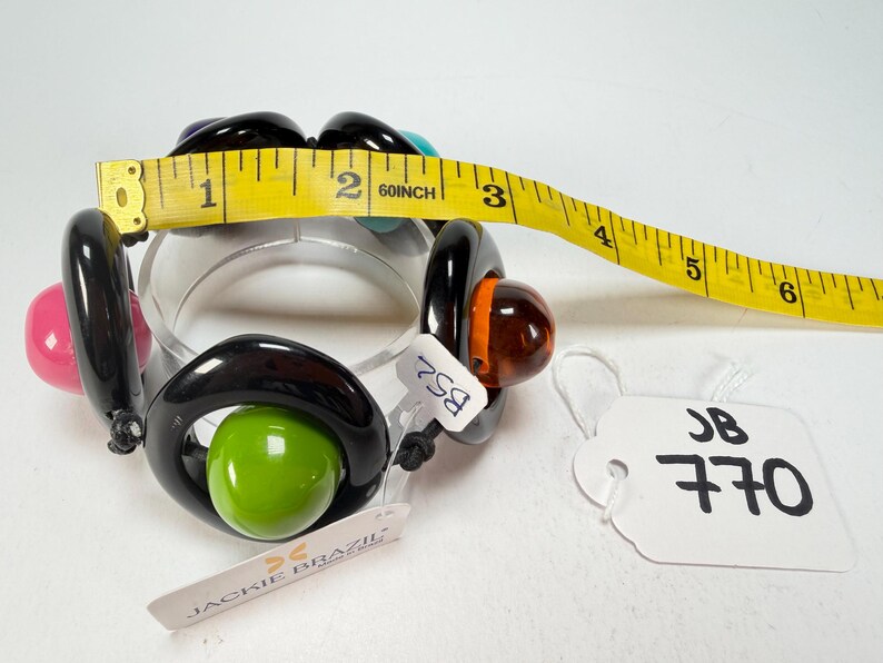 Jackie Brazil "saturn Black / Transparent Paris Mix Disc & Ball Elastic ...