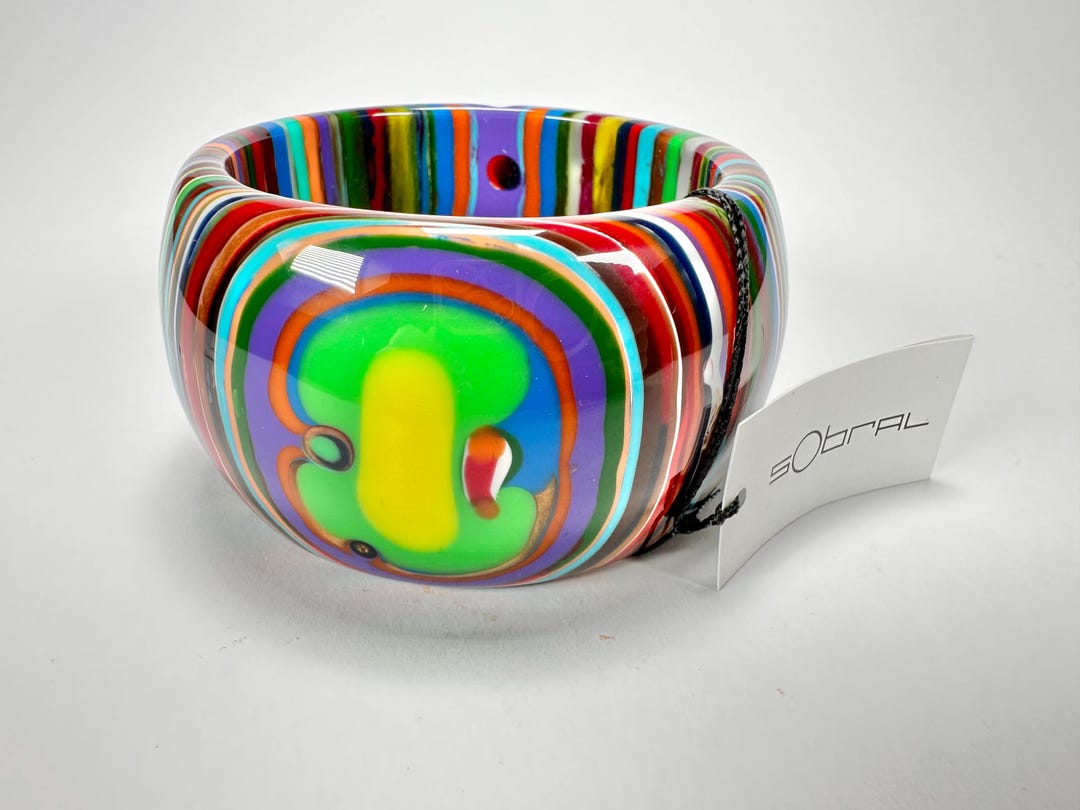 Sobral - Pop Art "pb 50" Solid Resin Bangle ( 000932 ) - Etsy