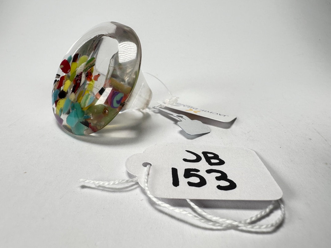 Jackie Brazil "cascade Large Riverstone 40mm Ring R3605 Size UK Z+2 ...