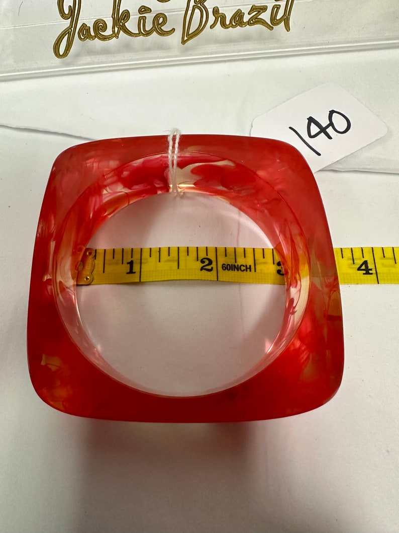 Jackie Brazil Sobral Stunning Red Swirl Chunky Shaped Bangle - Etsy