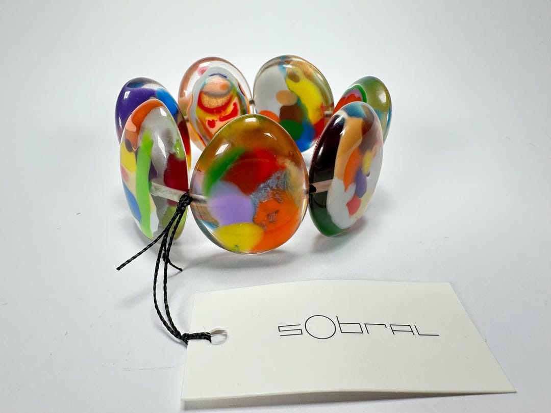 Sobral - Nuage "nebula" Elasticated Resin Bracelet ( 005462 ) - Etsy