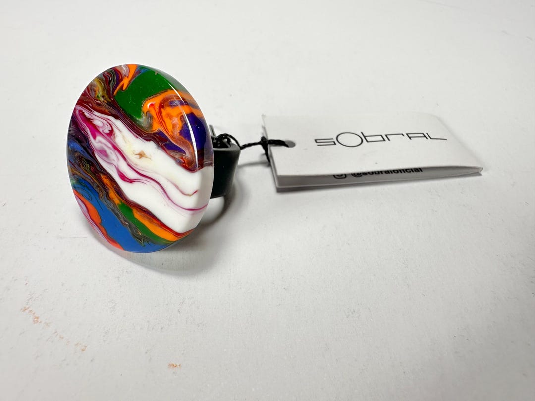 Sobral - Multi-colour "retalhos Efeitos" Resin Ring ( 004934 ) - Size ...