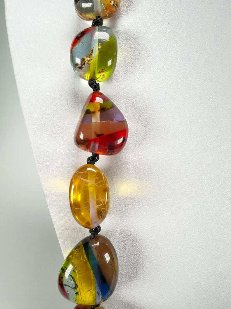 Sobral - Sobralita "studio Long Pebbles" Resin Necklace ( 000000 ) - Etsy