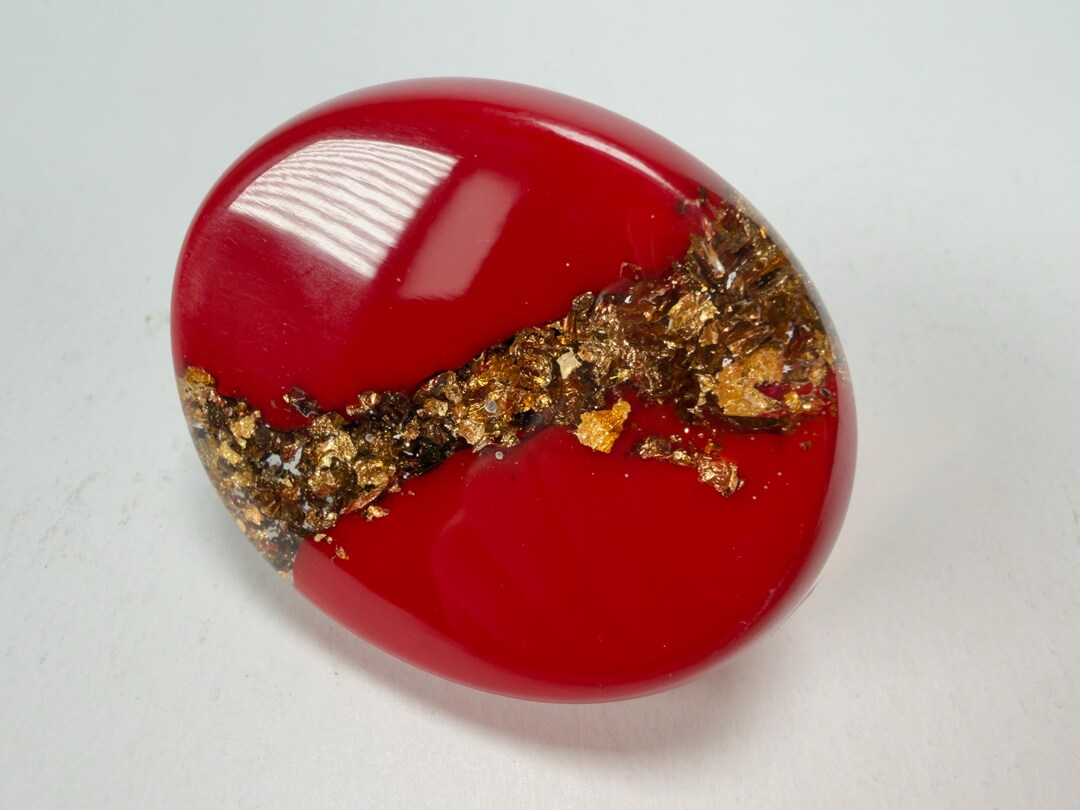 Sobral - Metalique "munique" Orlando Red Resin Ring ( 005145 - Size UK ...