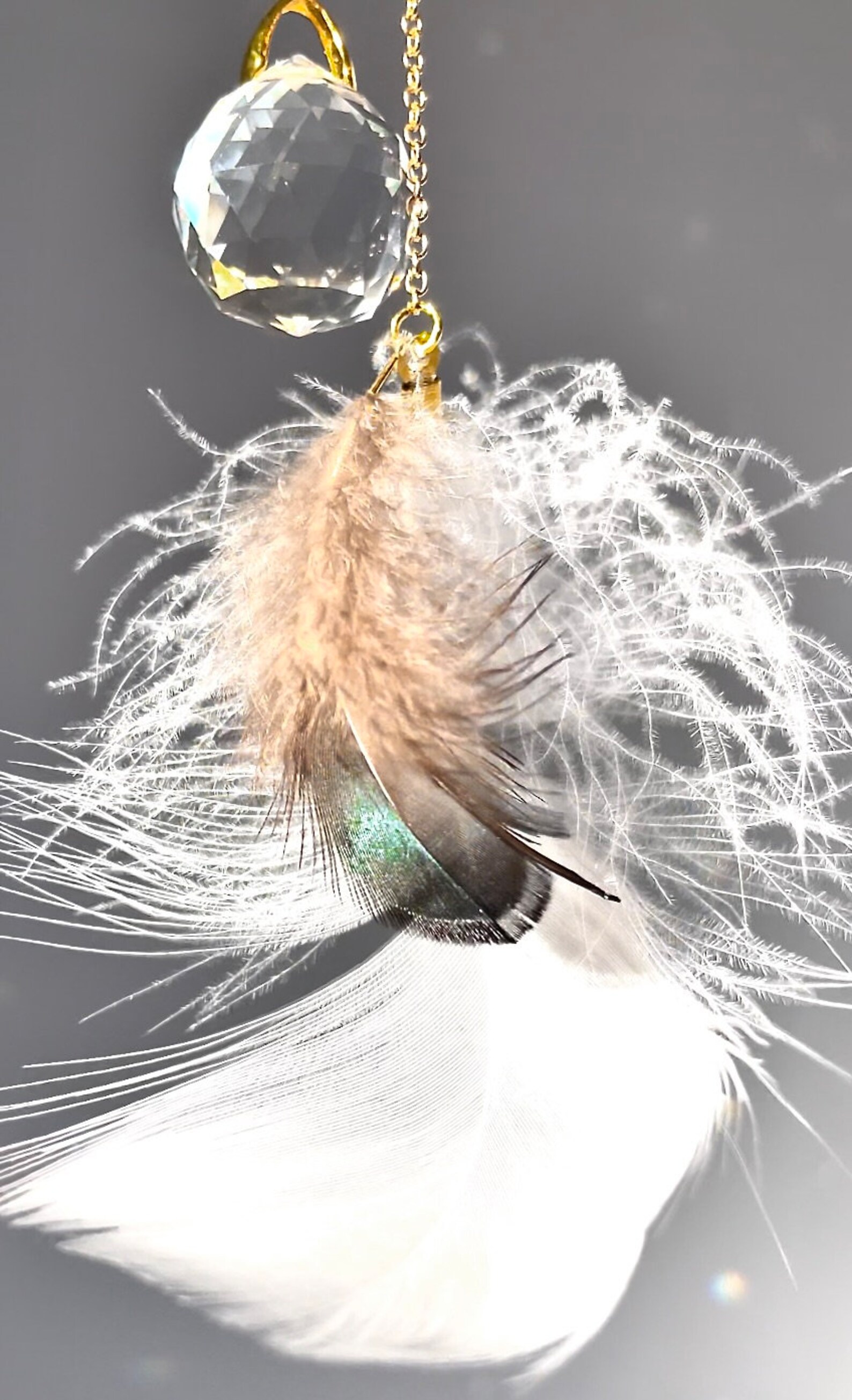 Crystal Prism Suncatcher | Boho Decor | Hanging Decoration | Rainbow ...