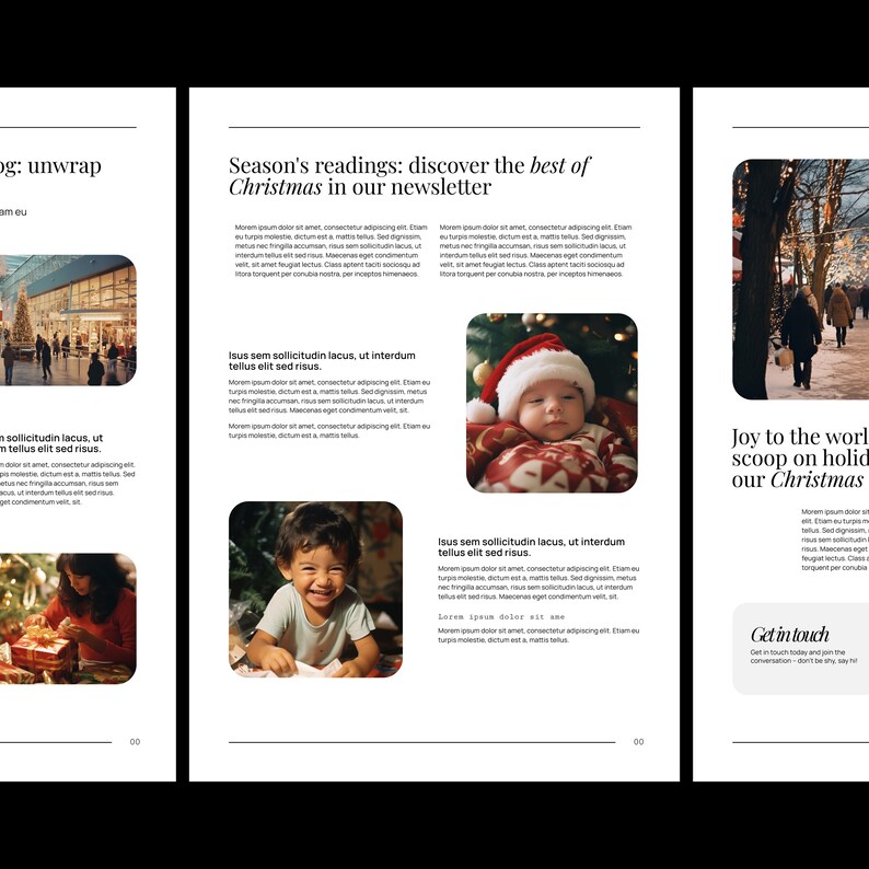 Christmas Newsletter Canva Template | Year in Review DIY Letter ...