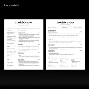 Resume Template Professional Minimalist | Editable in Canva | Classic ...