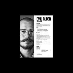 Resume Template for Graphic Designers and Creatives | Minimalist Swiss ...
