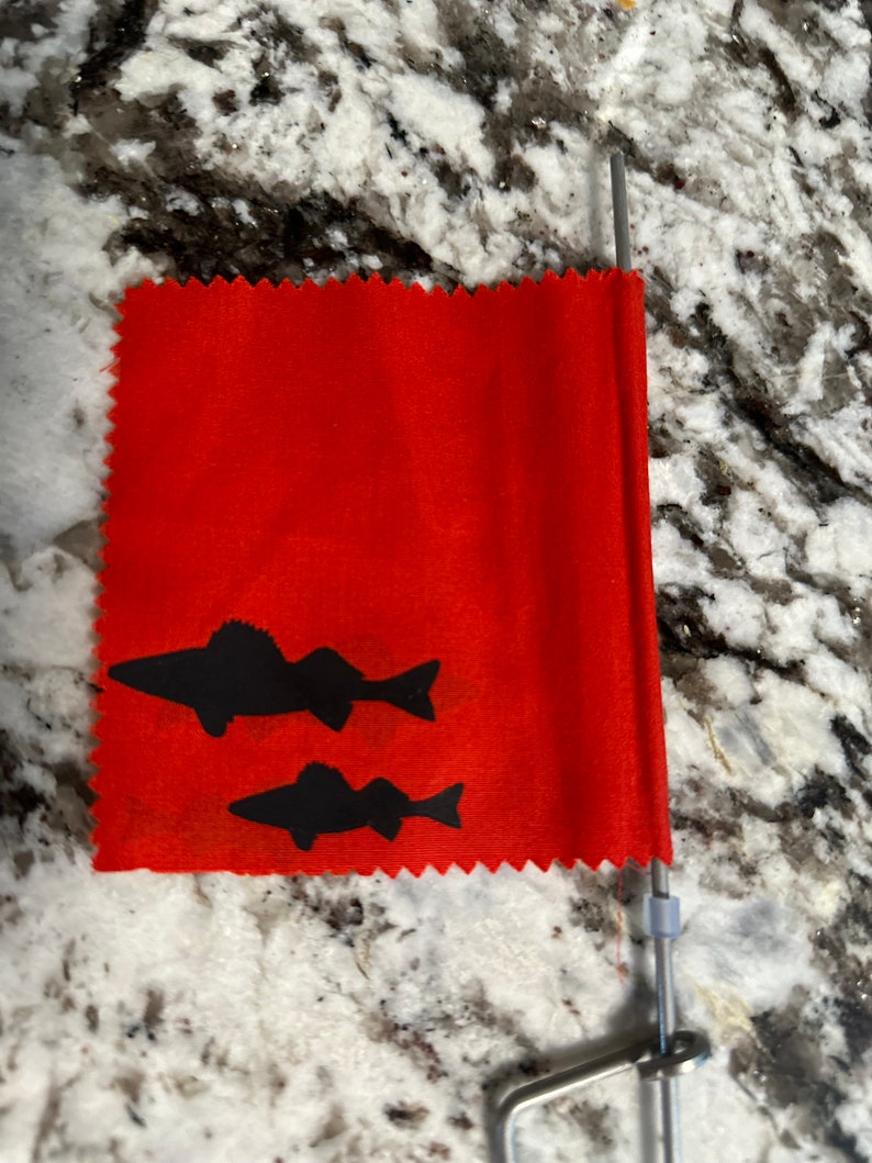 Custom Tip up Flags Ice Fishing Set of 3 - Etsy
