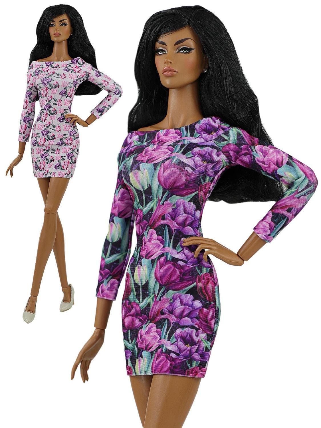 PDF Pattern: 16" Fashion Doll Mini-dress - Stretch Fabric No ...
