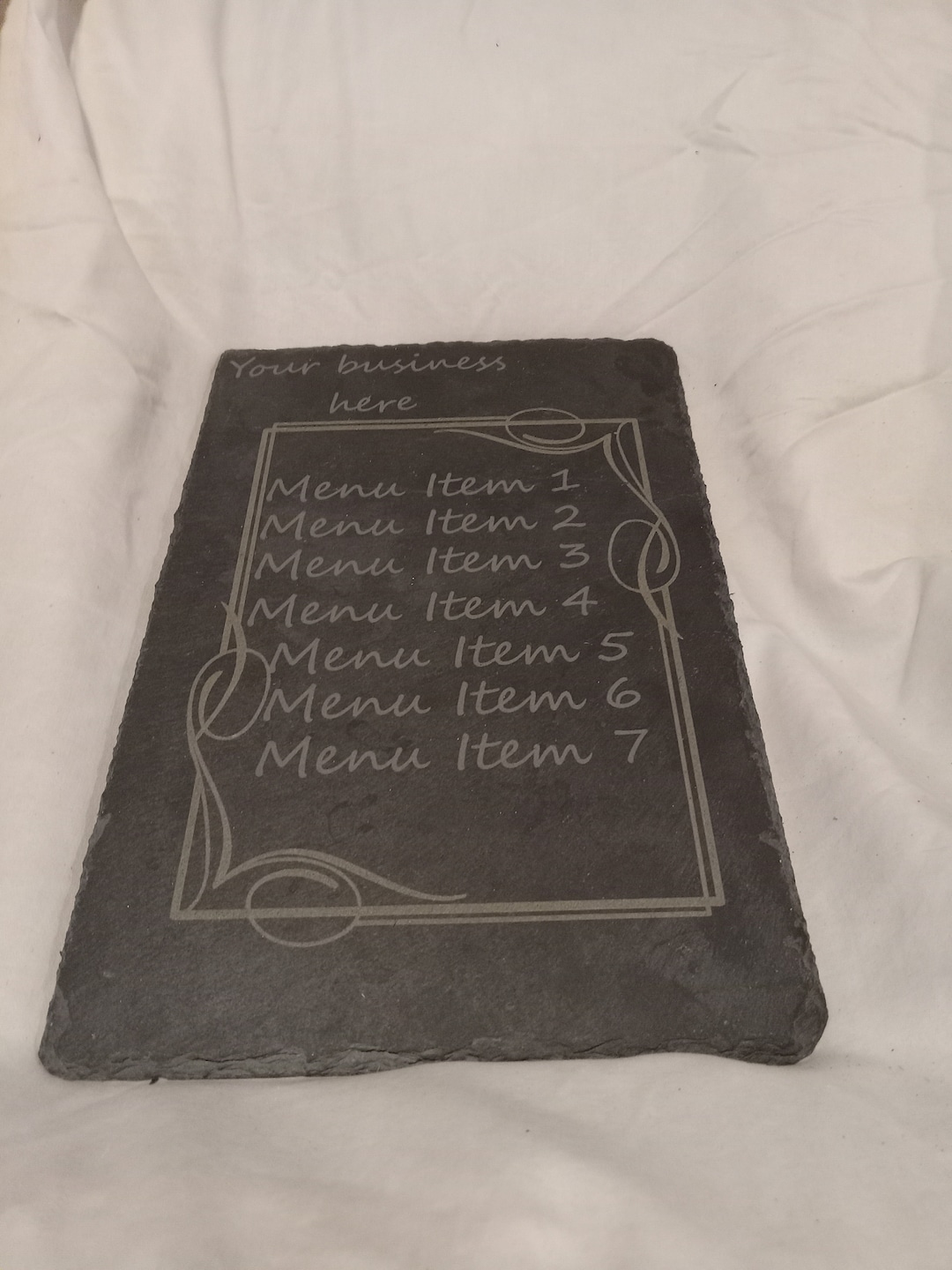 12" Slate Menu || Customize With Your Own Images and Options! - Etsy