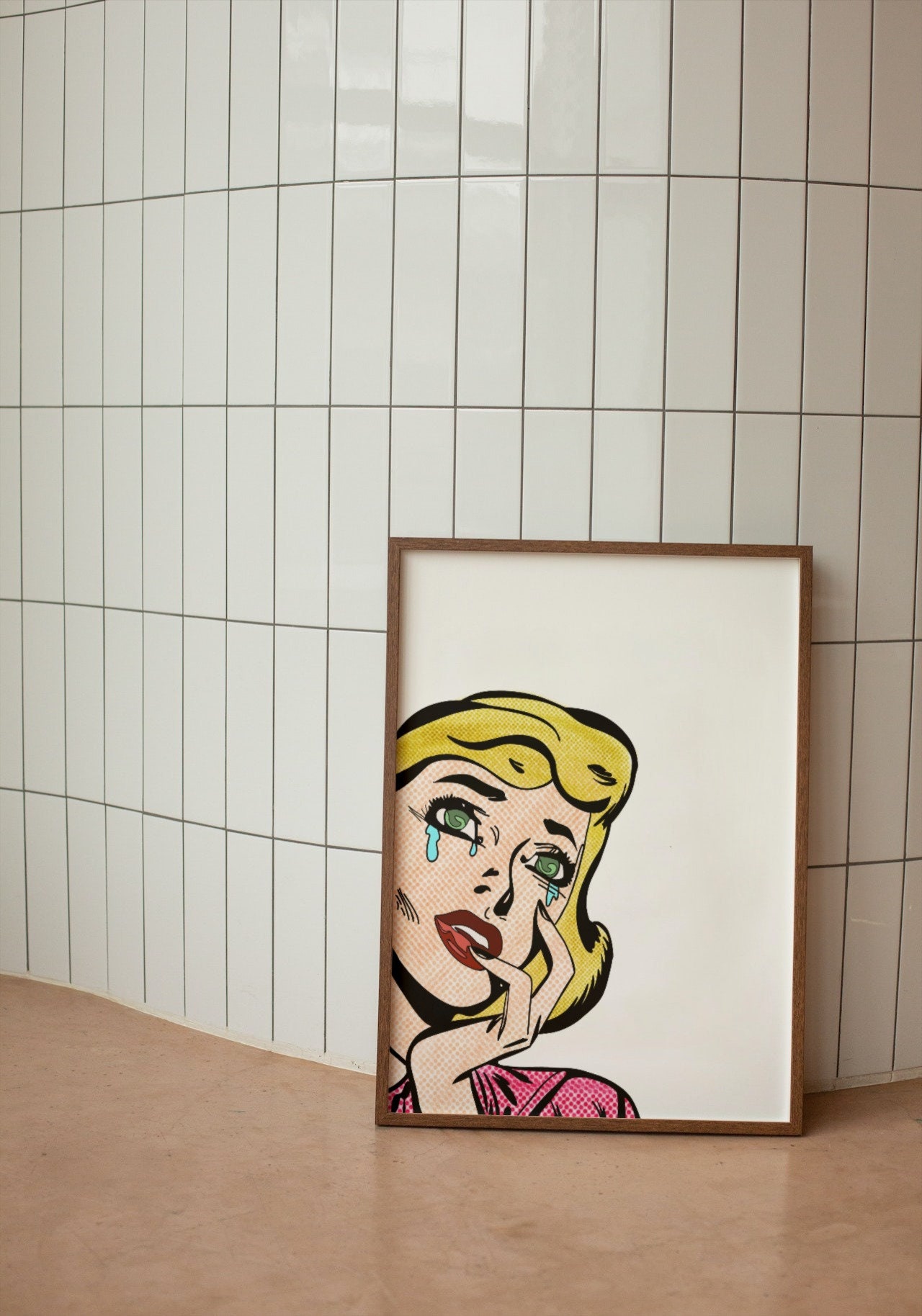 Crying Comic Girl Digital Print - Etsy
