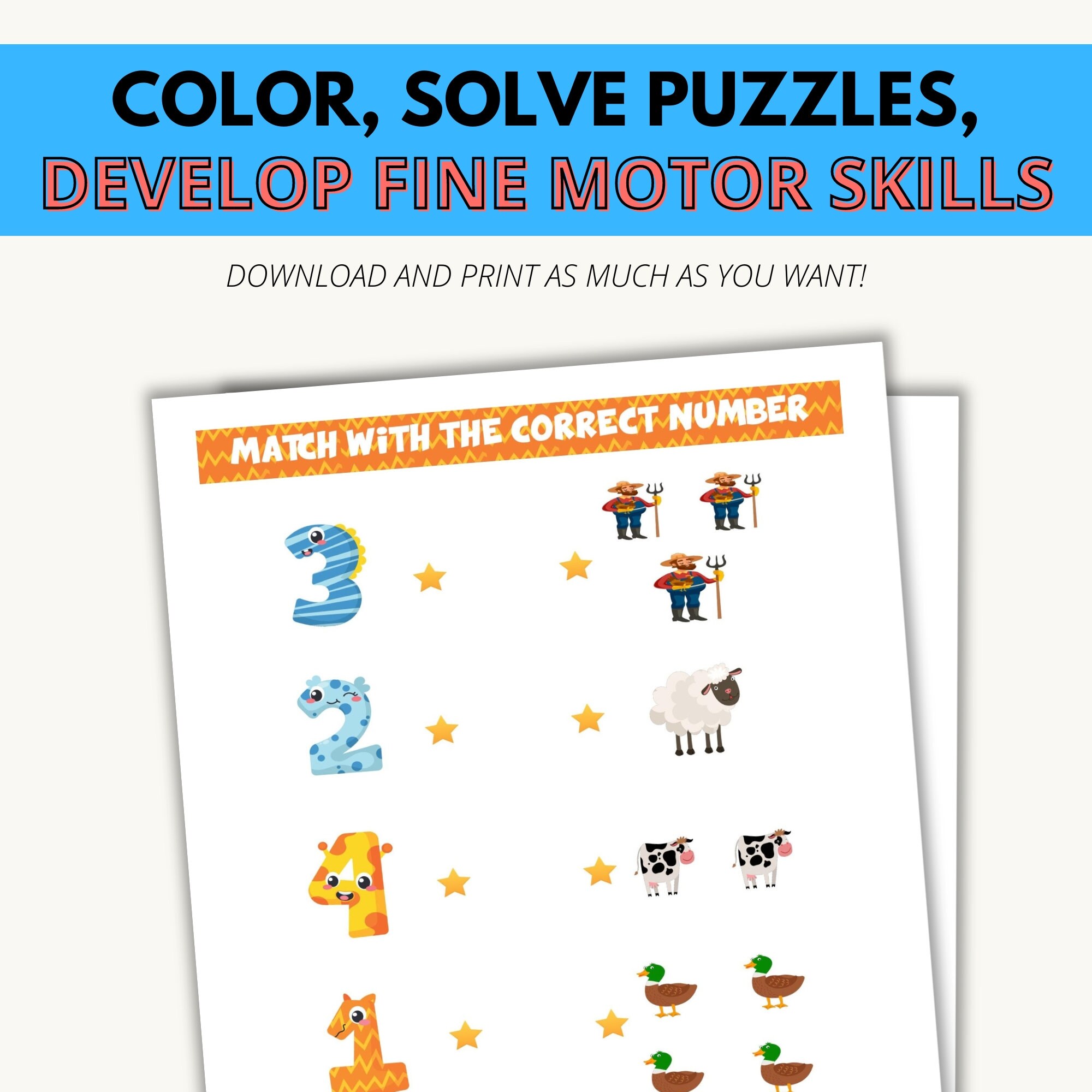 Farm Animals Coloring and Activity Book - Etsy