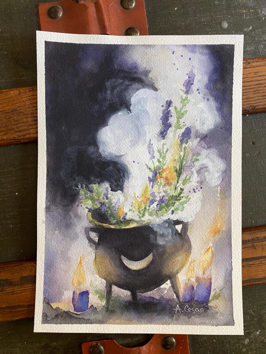Original Watercolor Painting — A Ritual for Happiness - Etsy