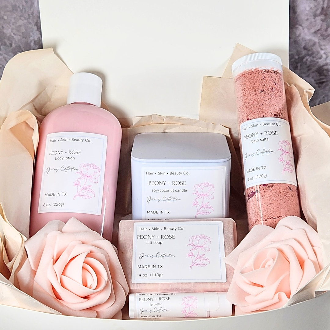 Gift Set Spa Self Care Package for Women Rose Oat & Honey Bridesmaid ...