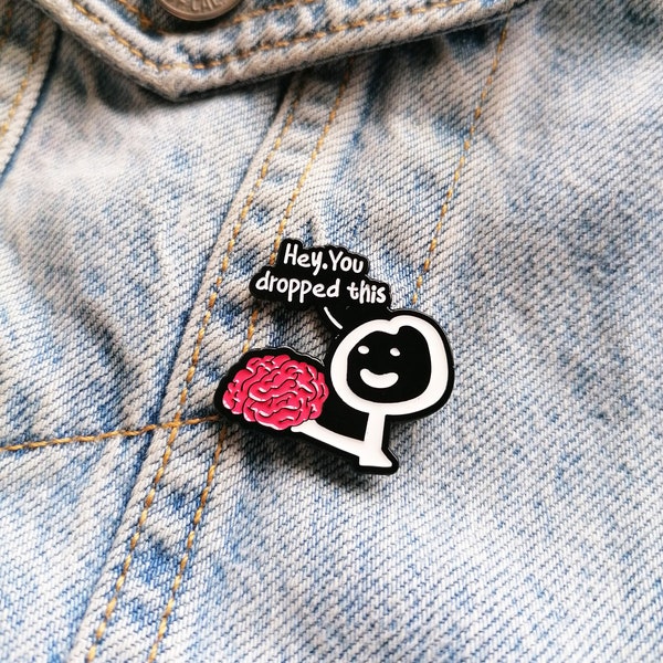 Brain Pin - Etsy